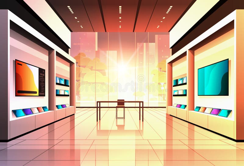 Modern Technology Store Interior Digital Electronic Gadgets Market ...
