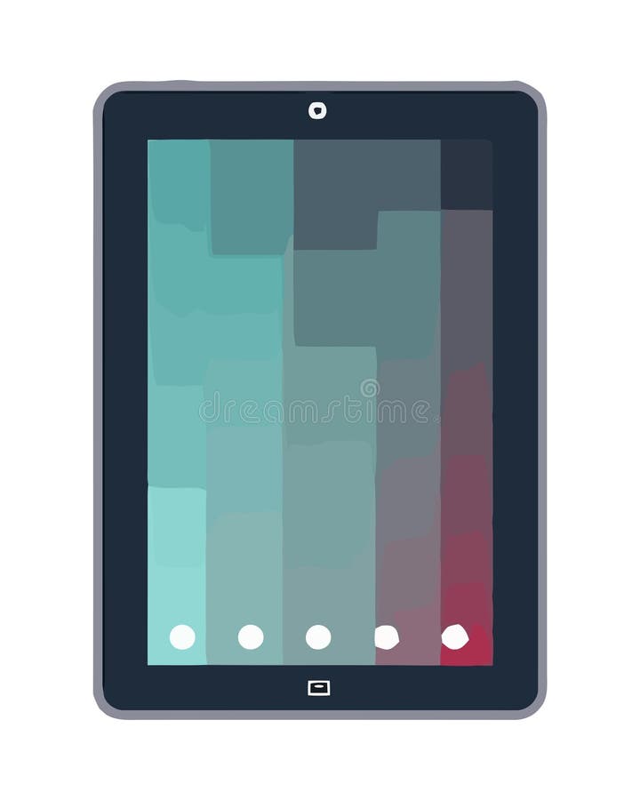 Modern Technology Tablet Device Icon Stock Vector - Illustration of ...