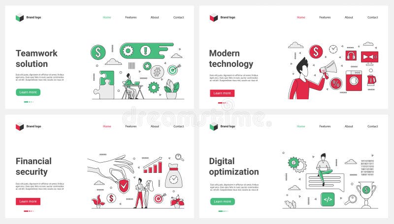 Modern Technology and Teamwork Solutions, Financial Security, Digital ...