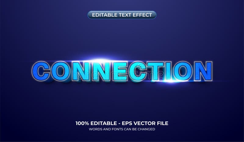 Modern Technology Text Effect. Blue Gradient Graphic Styles for Digital ...