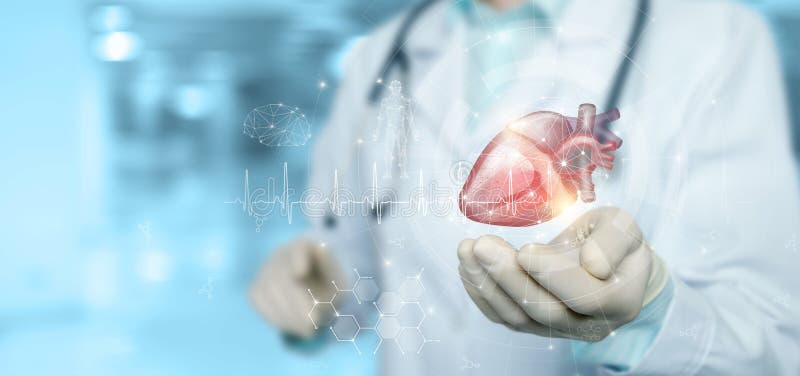 Modern Technology in the Treatment of Heart Diagnostics Stock Image ...
