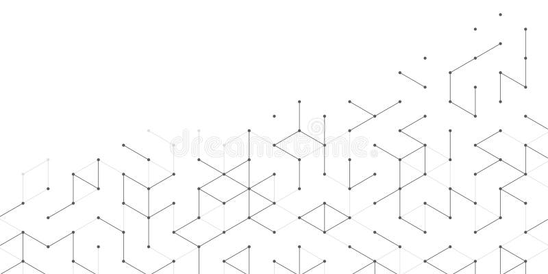 Modern Technology Vector Illustration with Square Grid. Technology ...