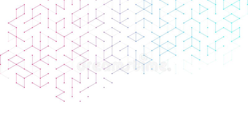 Modern Technology Vector Illustration with Square Grid. Technology ...