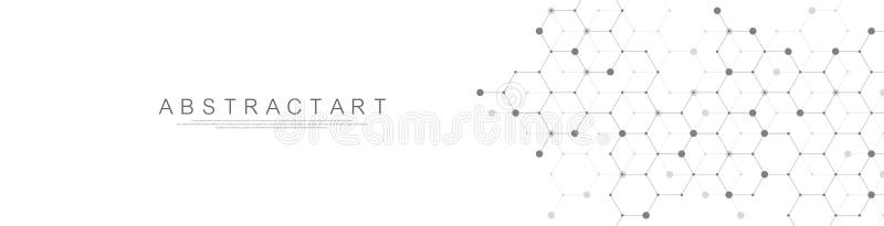 Modern Technology Illustration with Square Grid. Technology Banner ...