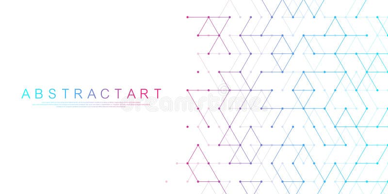 Modern Technology Vector Illustration with Square Grid. Technology ...