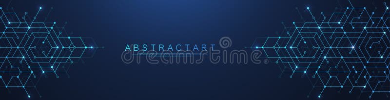 Modern Technology Vector Illustration with Square Grid. Technology ...