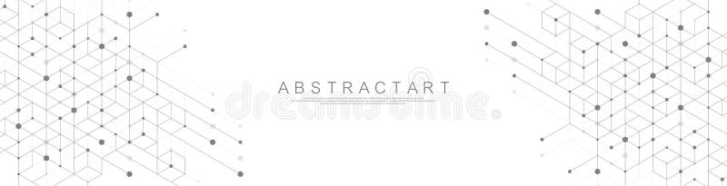 Modern Technology Vector Illustration with Square Grid. Technology ...