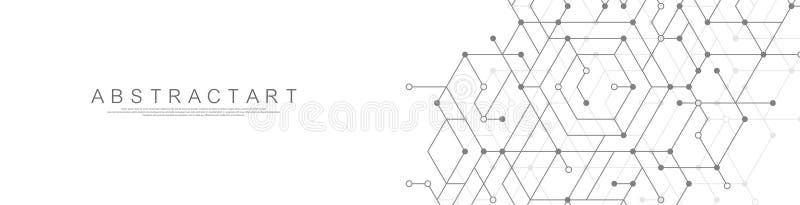 Modern Technology Vector Illustration with Square Grid. Technology ...