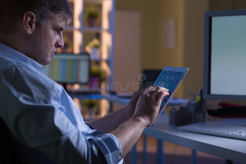 Modern Technology in the Work Stock Photo - Image of decent ...