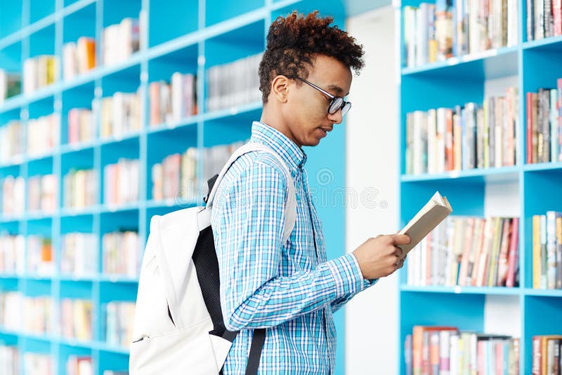 Reader in library stock image. Image of people, highschool - 116445985