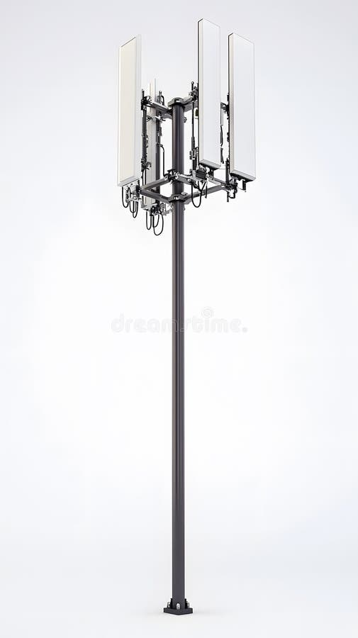 Modern Telecommunications Tower With Antennas Stock Image Image Of Communication Urban 355607671