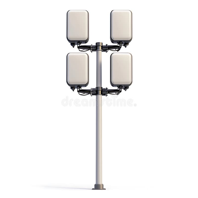 Modern Telecommunications Tower for 5G Networks Stock Illustration ...