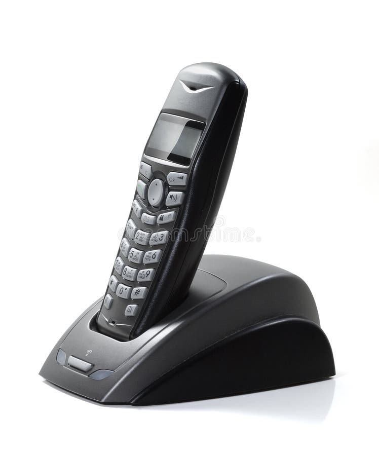 Modern Telefon Och En Klocka Fotografering för Bildbyråer - Bild av ...