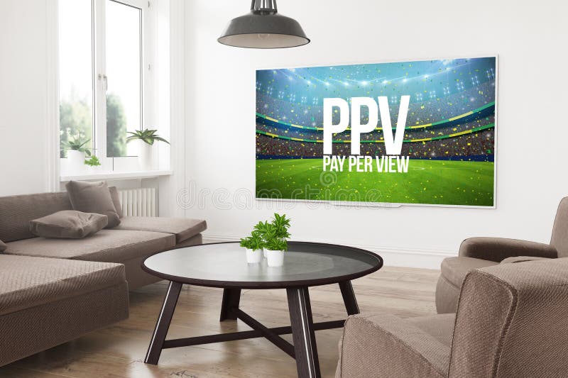 Modern Television Pay Per View Stock Illustration - Illustration of ...