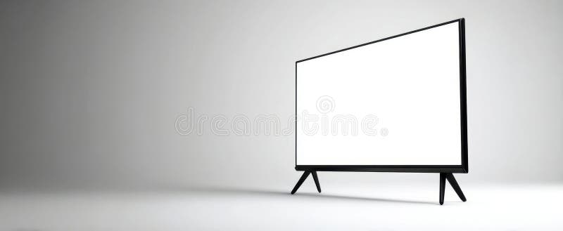 The Modern Television Screen on a Minimalist Background Ready for ...
