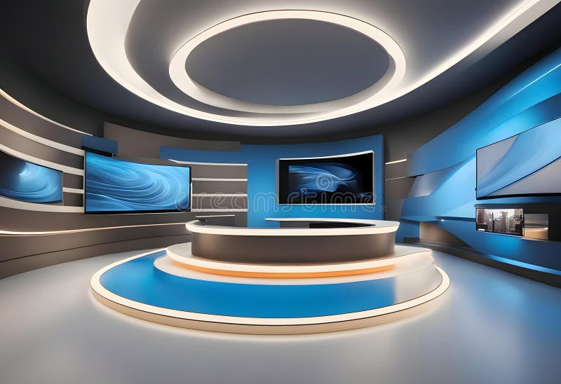 Sleek Modern Television Studio Stock Illustrations – 1,036 Sleek Modern ...