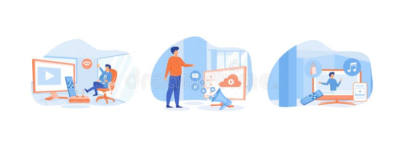 Modern Television Technology. Internet TV. Network Connected ...