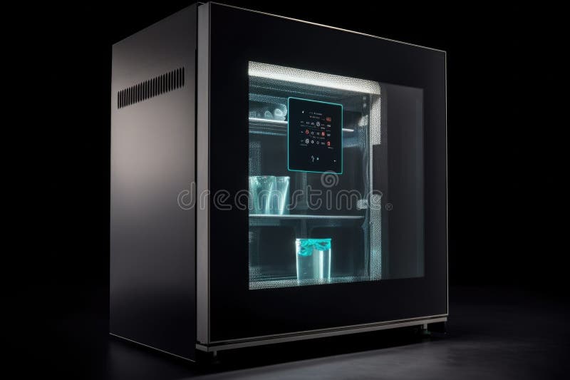 Modern Temperature-controlled Cabinet with Sleek Touch Screen and ...