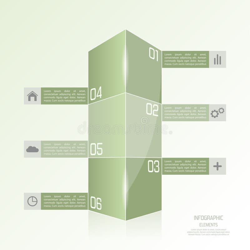 Modern Template in the Form of a Box Stock Vector - Illustration of ...