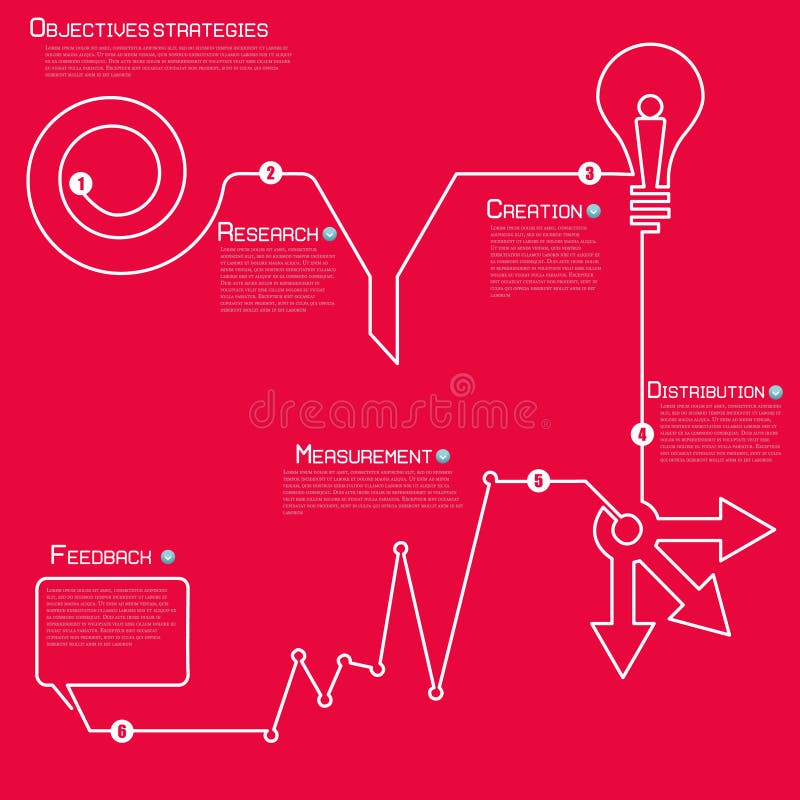 Modern Template Infographics Process Number of the White Line. Stock ...