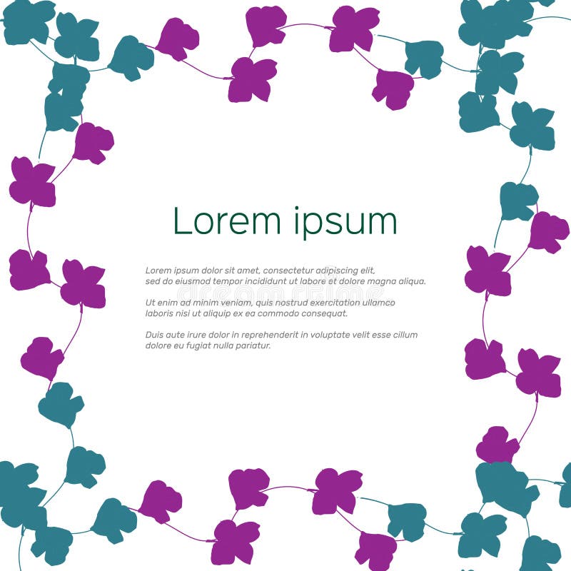 Modern Template for Text. Card with a Frame for the Description with a ...