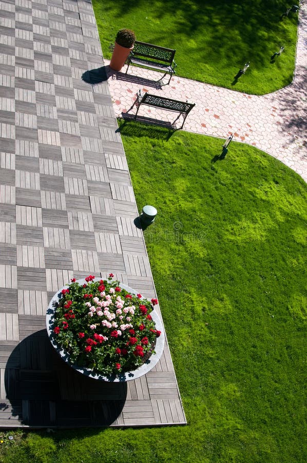 Modern terrace stock photo. Image of view, pavement, design - 53296588