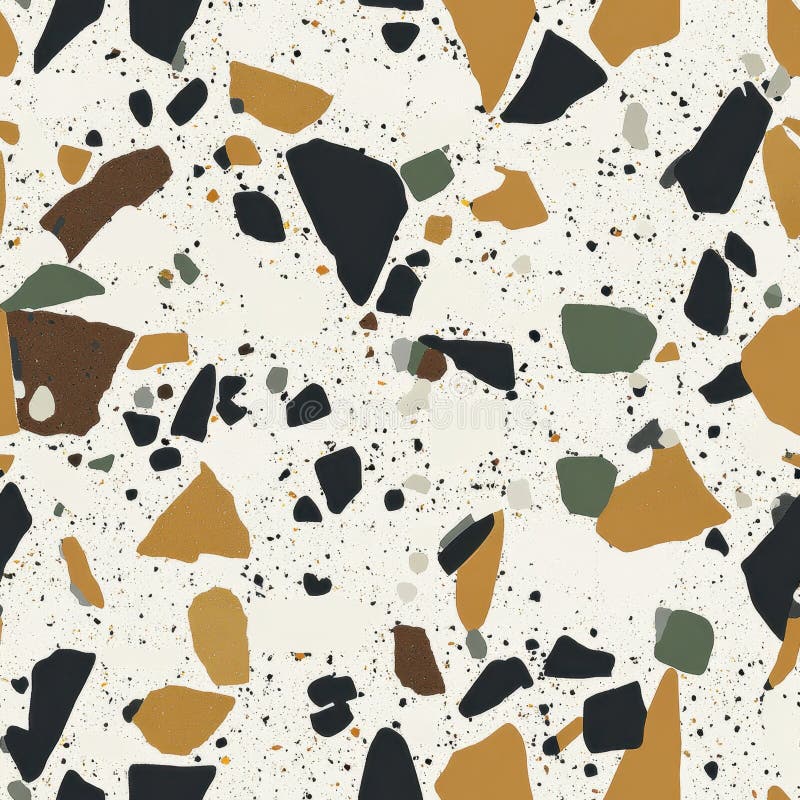 Modern Terrazzo Pattern with Earth Tones in Contemporary Abstract ...