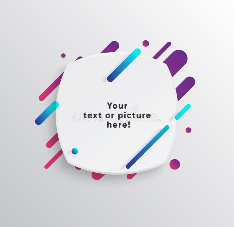 Modern Text Box with Colorful Stripes Stock Vector - Illustration of ...