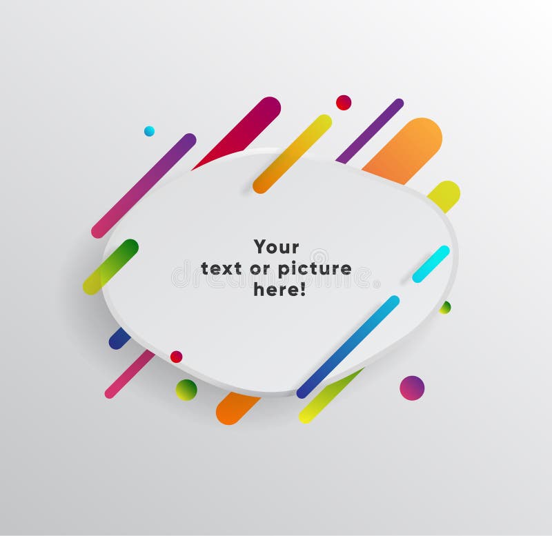 Modern Text Box with Colorful Stripes Stock Vector - Illustration of ...