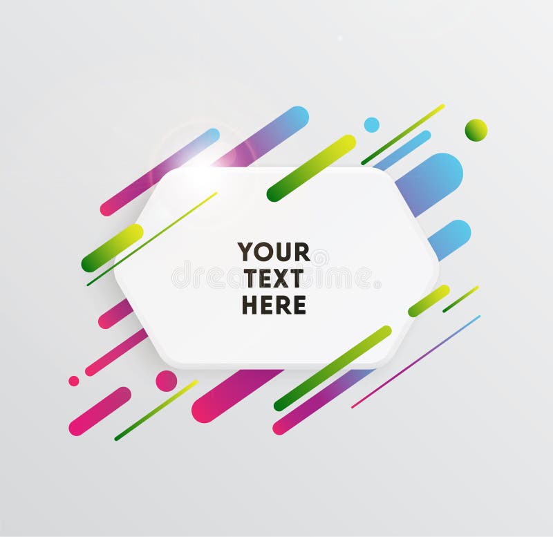 Modern Text Box with Colorful Stripes. Ideal for Motivational ...