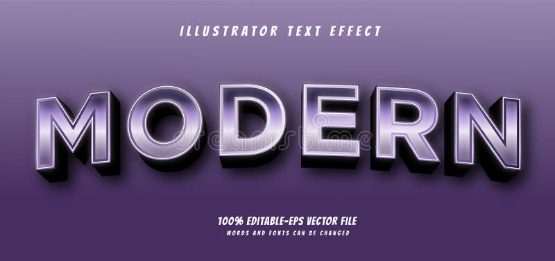 Modern Text Style for Banner and Sticker Stock Vector - Illustration of ...