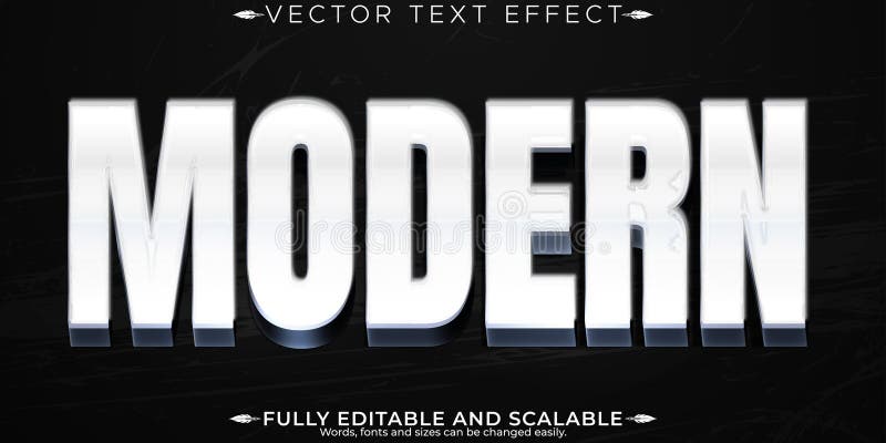 Modern Text Effect, Editable Perspective and Elegant Text Style Stock ...