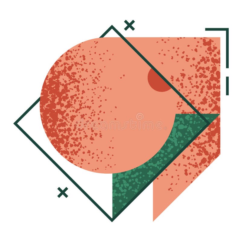 Modern Text Frame. Abstract Geometric Badge, Doodle Speech Bubble Stock ...