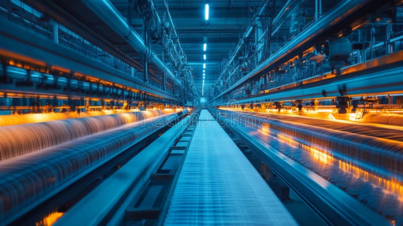 Modern Textile Factory Weaving Machinery Production Line Stock ...