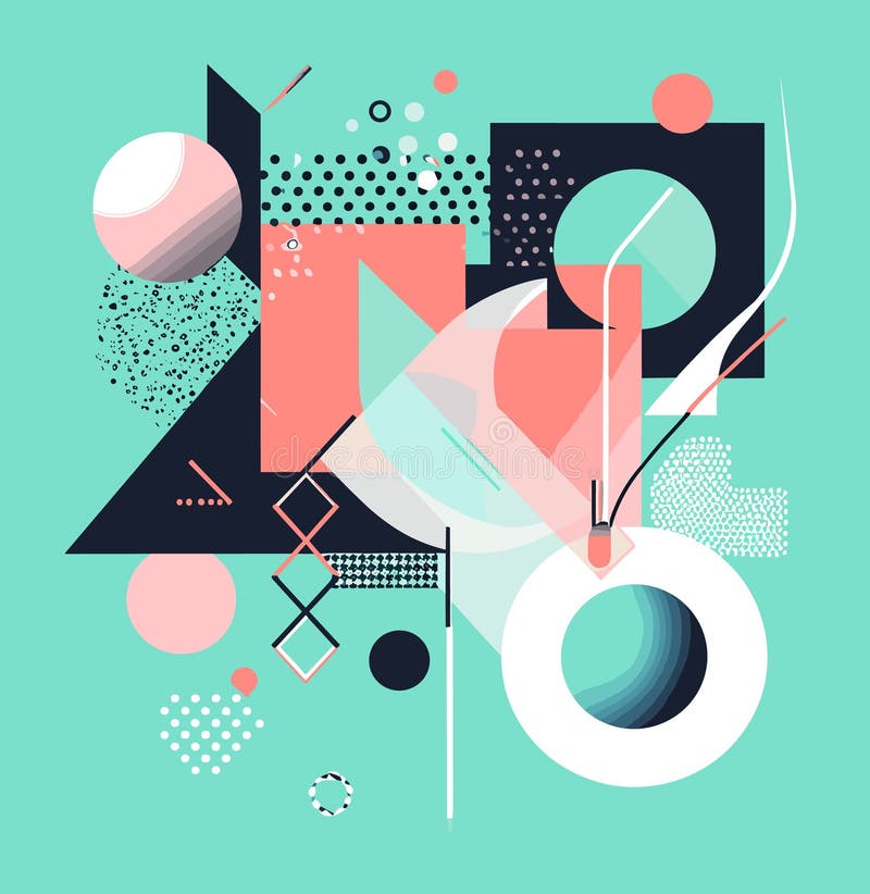 Modern Textured Pattern in Geometric Shapes Flat Design with Hard ...