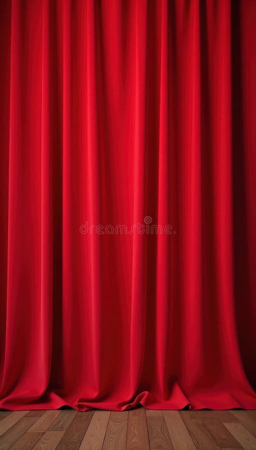 Modern Textured Red Curtain Backdrop, Subtle Folds, Minimal, Clean ...