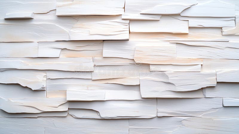 A Modern Textured Wall Featuring Layered White Panels that Create a ...