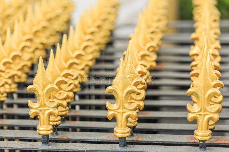 Modern Thai Art of Fence at the Temple Stock Photo - Image of abstract ...