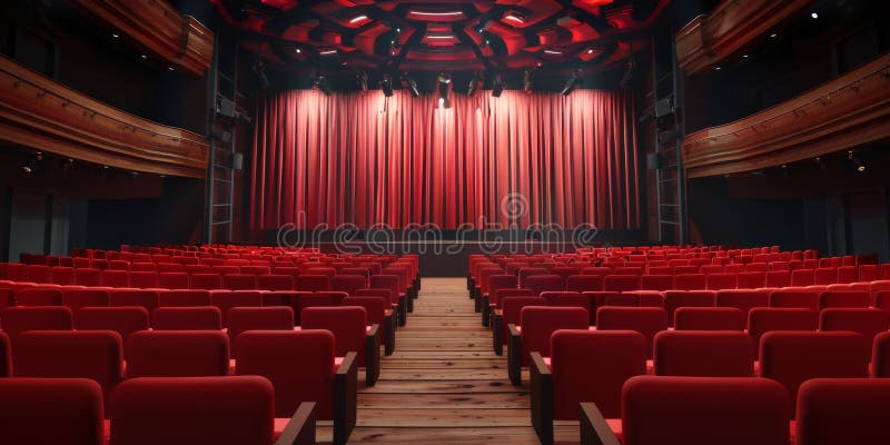 Modern Theater Interior Ready for the Show, Culture Concept Stock Image ...