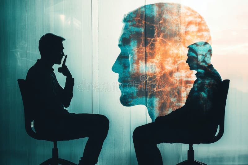 In a Modern Therapy Space, a Psychologist Engages with a Client ...