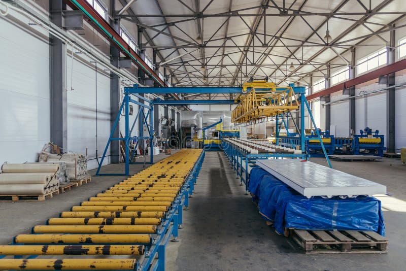 Modern Thermal Insulation Sandwich Panel Production Line. Machine Tools ...