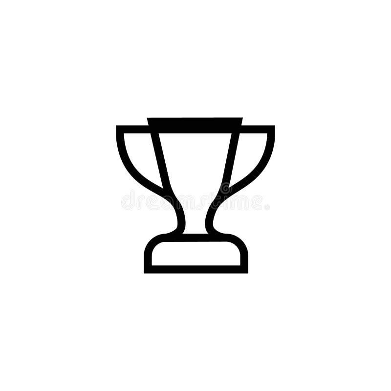 Modern Thin Black Trophy Icon Stock Vector - Illustration of element ...