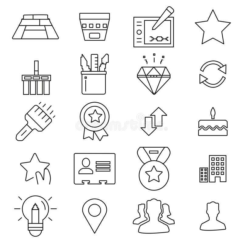 Modern Thin Line Icons Set of Doing Business Elements, Solution for ...