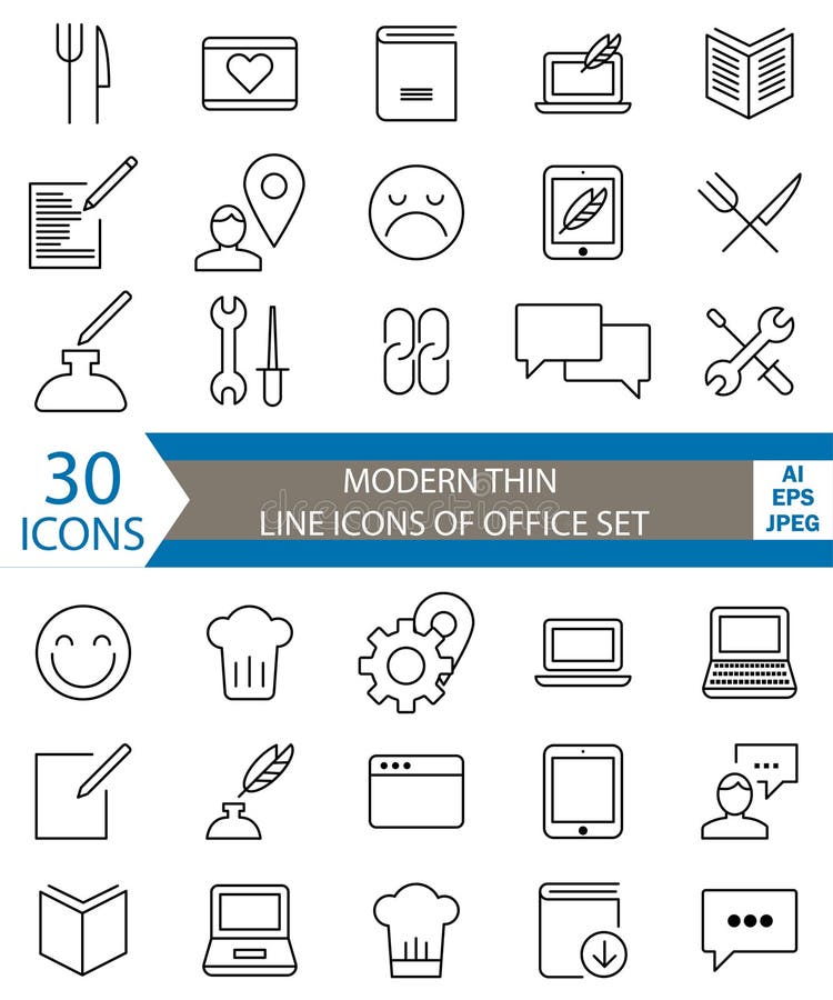 Line Office Icons Stock Illustrations – 91,720 Line Office Icons Stock ...