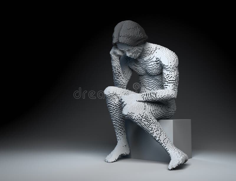 Modern Thinker stock illustration. Illustration of figure - 49552877