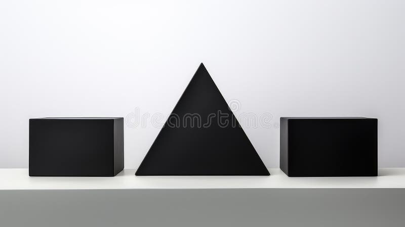 Modern three boxes stock illustration. Illustration of geometric ...