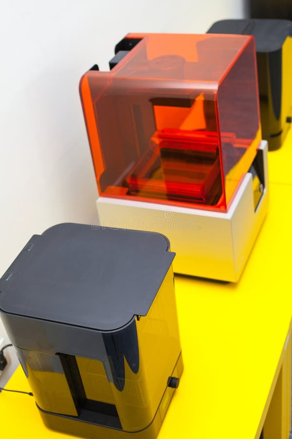 Modern Three Dimensional Printer during Work. Stock Photo - Image of ...