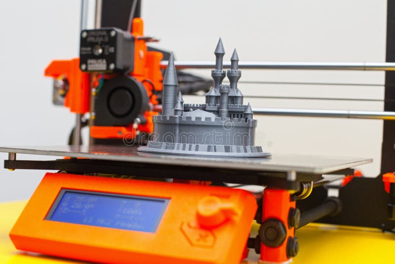 Modern Three Dimensional Printer during Work. Stock Photo - Image of ...