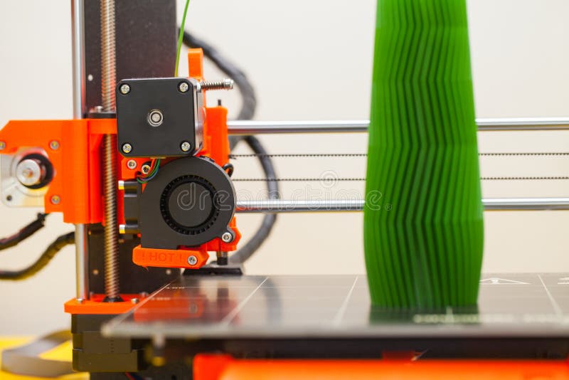 Modern Three Dimensional Printer during Work. Stock Image - Image of ...