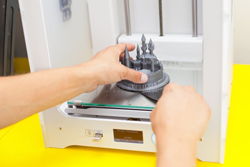 Modern Three Dimensional Printer during Work. Stock Image - Image of ...